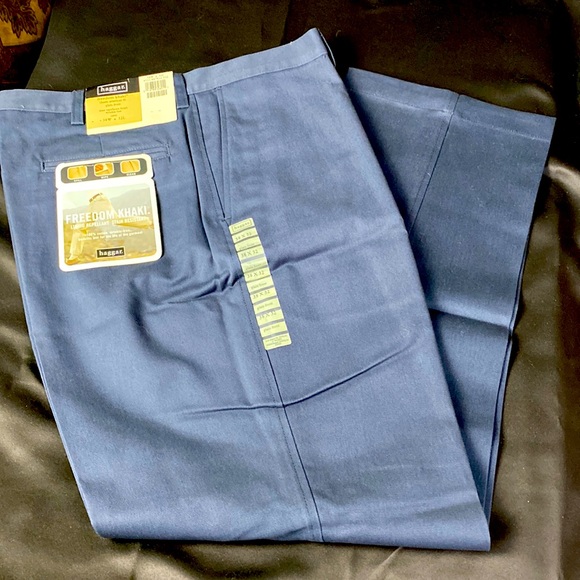 Haggar | Pants | Haggar Freedom Khaki Bnwt Dk Bluegray 38 X 32l | Poshmark